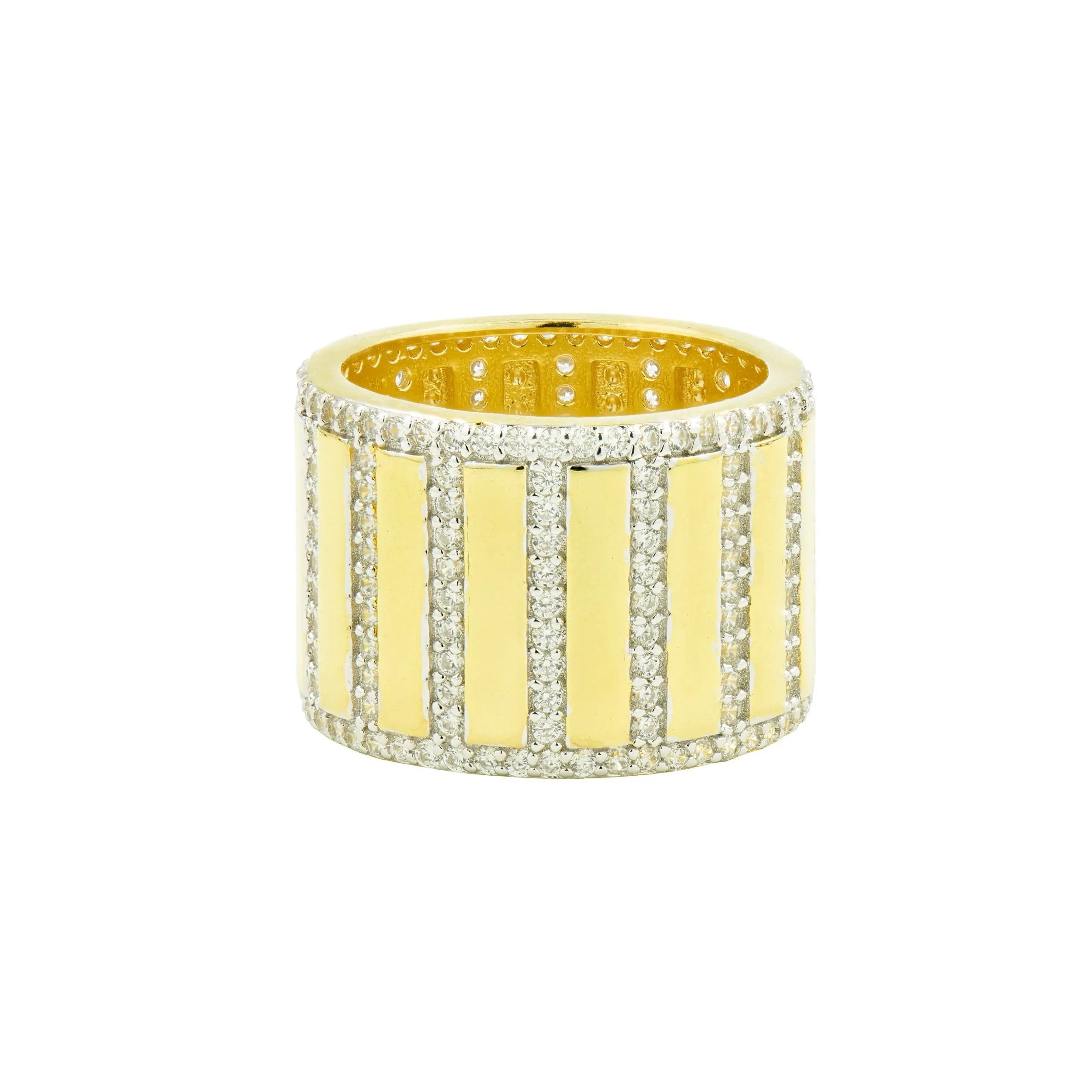 Rectangular Pavé Cigar Band Ring – FREIDA ROTHMAN